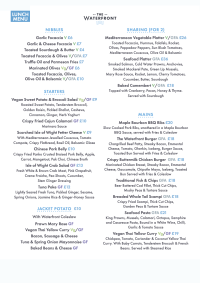Our Menus – The Waterfront