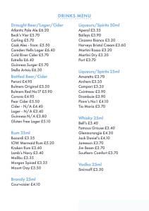 Our Menus – The Waterfront