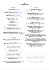 Our Menus – The Waterfront