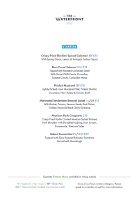 Our Menus – The Waterfront