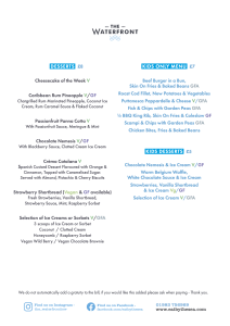 Our Menus – The Waterfront