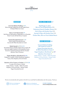 Our Menus – The Waterfront